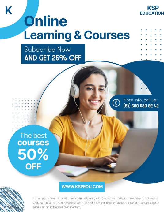 Study Online | Online Learning | Online Educa Template | PosterMyWall
